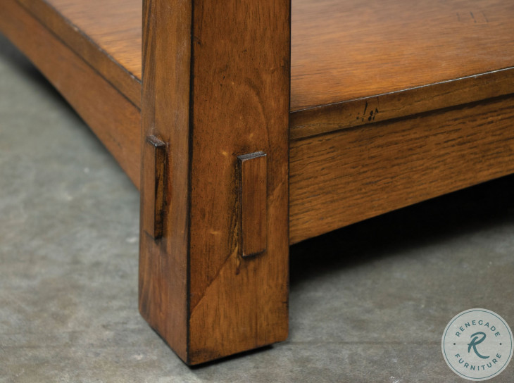 Craftsman Home Americana Oak Rectangular Cocktail Table from Riverside ...