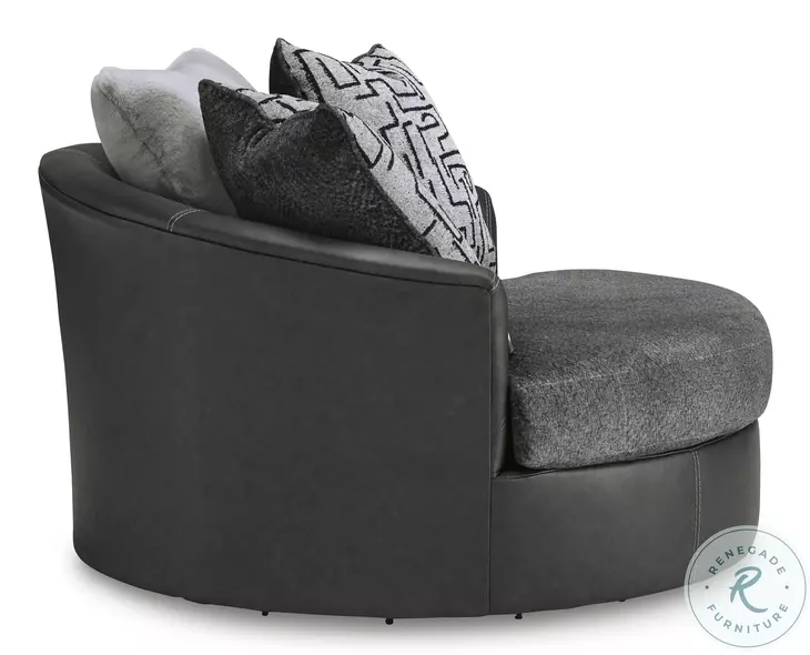 Black oversized swivel chair store