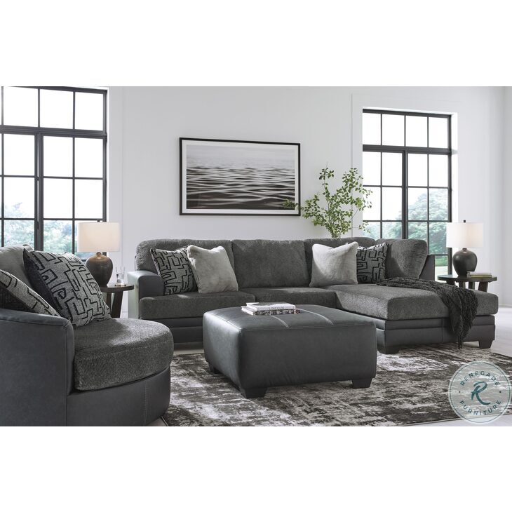 Brixley Pier Graphite Oversized Swivel Accent Chair From Ashley ...