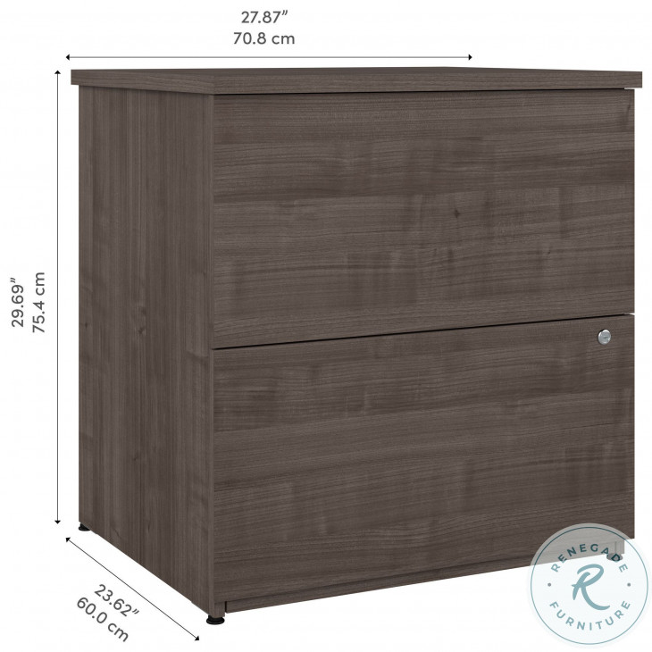 Universel Medium Gray Maple 28" Standard 2 Drawer Lateral File Cabinet ...