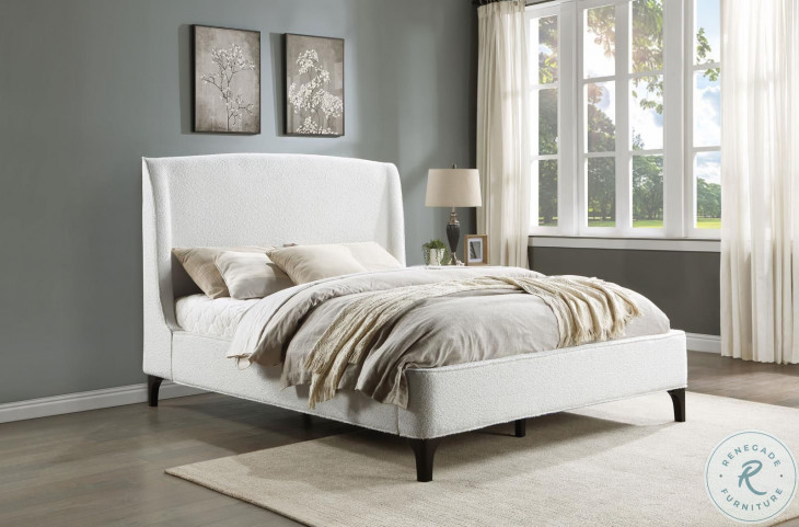 Mosby White King Platform Bed From Coaster Furniture | Coleman Furniture