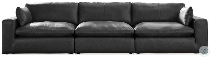 Emilia Black Leather Modular Sofa From Ashley Furniture | Coleman Furniture