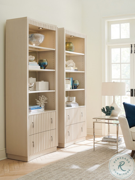 Cascades Walden Linen White Bookcase from Sligh | Coleman Furniture