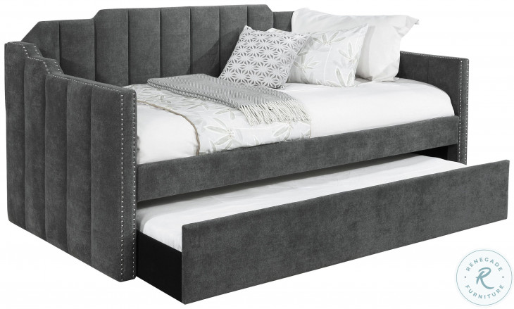 Kingston Charcoal and Black Twin Daybed with Trundle From Coaster ...