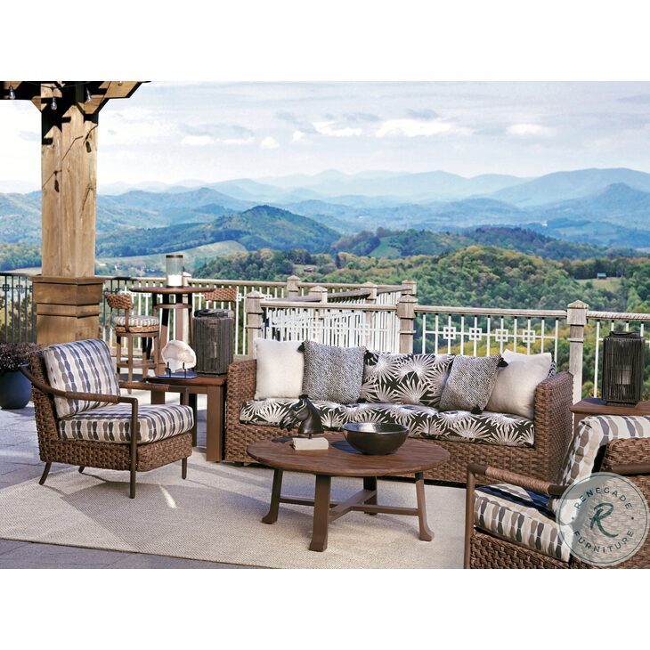 Kilimanjaro Tobacco Outdoor Round Cocktail Table From Tommy Bahama ...