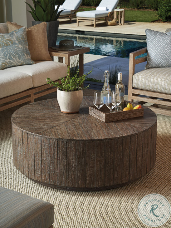 Stillwater Cove Light Taupe Outdoor Round Cocktail Table From Tommy ...
