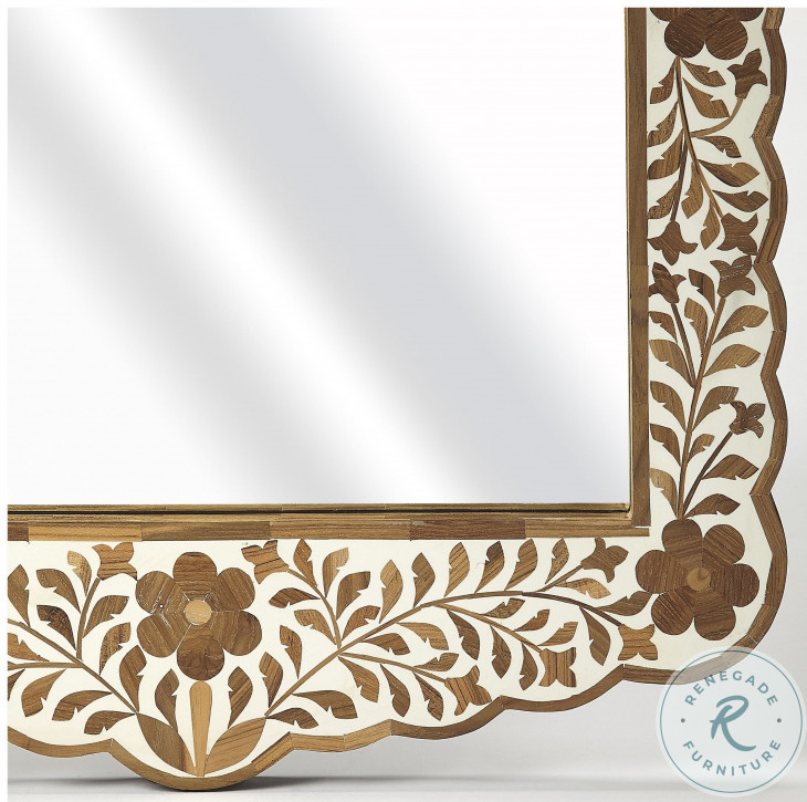 Vivienne Wood and Bone Inlay Wall Mirror from Butler | Coleman Furniture