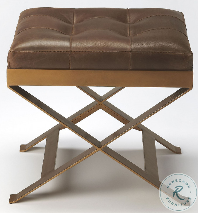 Rodrigo Leather Stool from Butler | Coleman Furniture