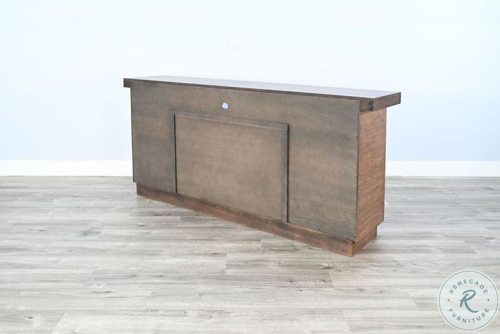Tuscan Timber Dark Brown 78" Media Console from Luna Grove | Coleman ...