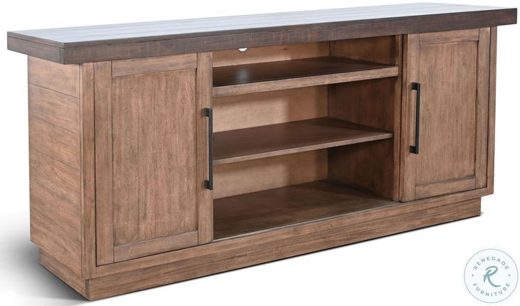 Tuscan Timber Dark Brown 78" Media Console from Luna Grove | Coleman ...