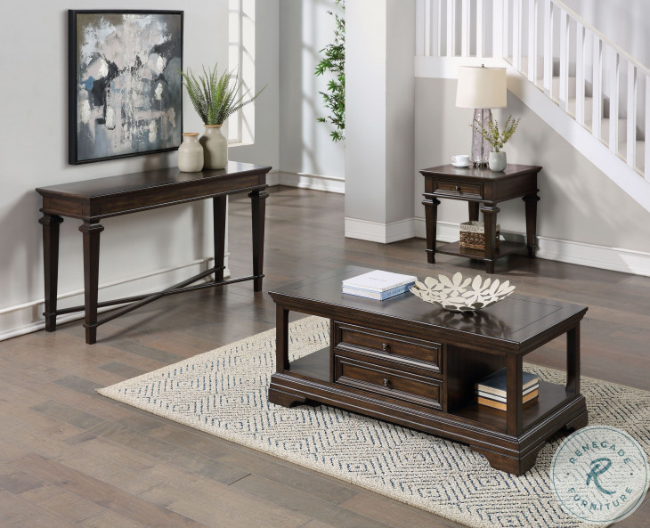 Tobias Espresso Lift Top Rectangular Cocktail Table From Homelegance | Coleman Furniture