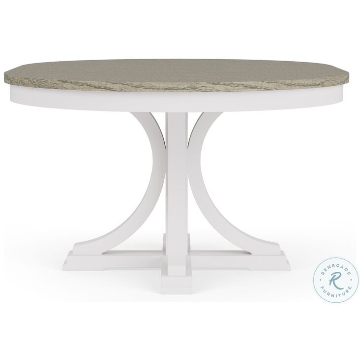 Cora Cloud And Fog 66" Round Extendable Dining Table From Riverside ...