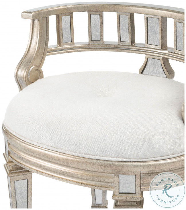 Rebecca Silver Vanity Stool from Butler | Coleman Furniture