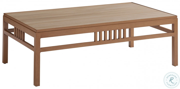 St Tropez Natural Teak Outdoor Rectangular Cocktail Table from Tommy Bahama | Coleman Furniture