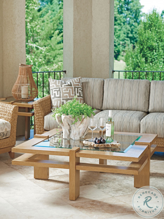 Los Altos Valley View Rich Aged Patina Outdoor Square Cocktail Table ...