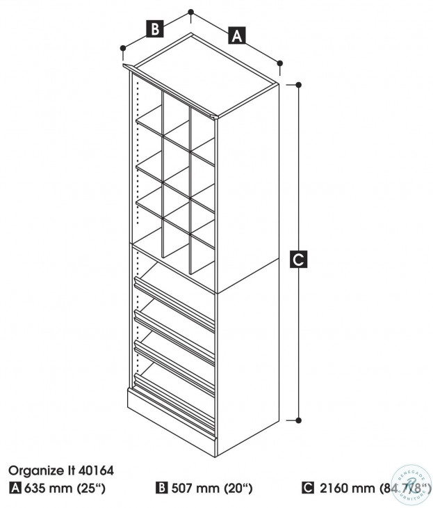 Versatile White 25" Cubby Storage Unit from Bestar (40164-17) | Coleman ...