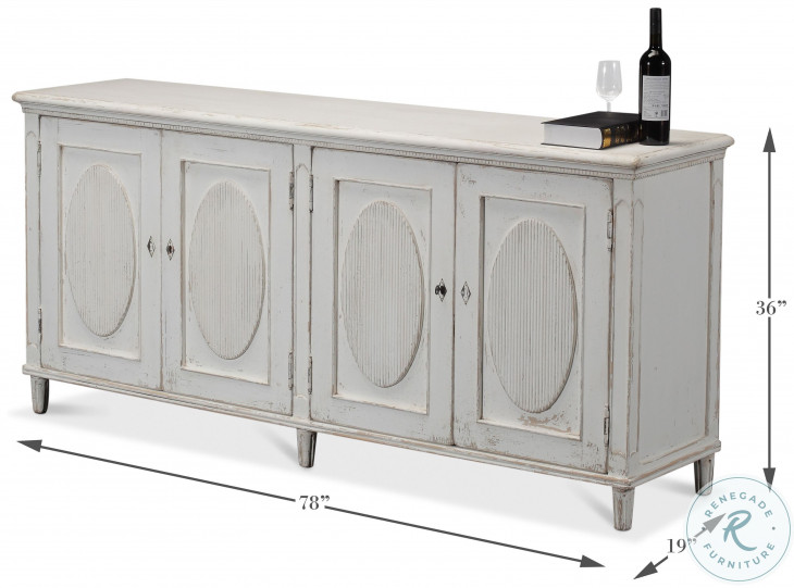 Ribbon White Sideboard from Sarreid | Coleman Furniture