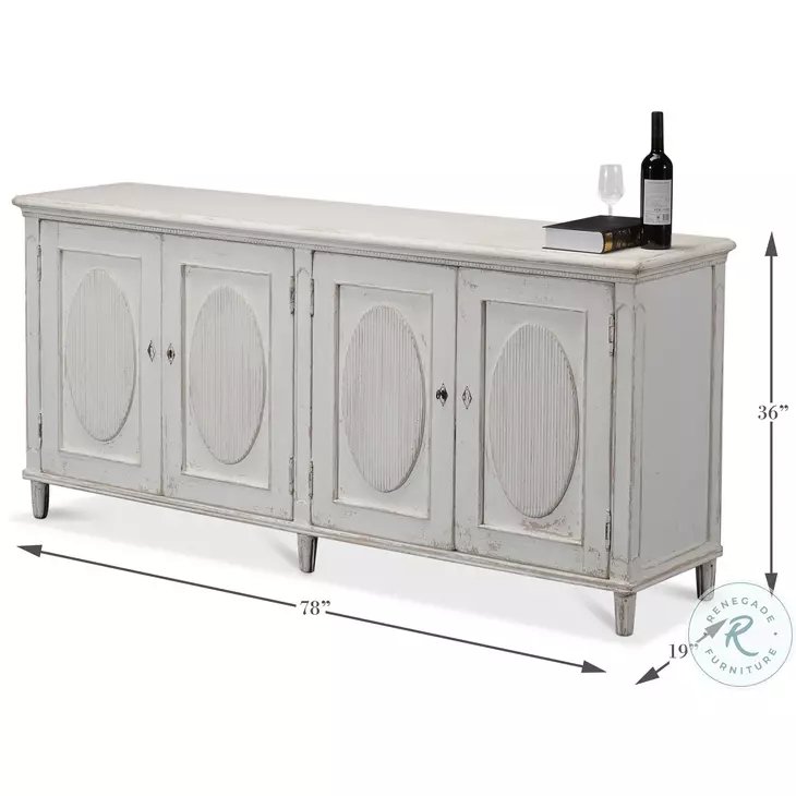 Ribbon White Sideboard from Sarreid | Coleman Furniture