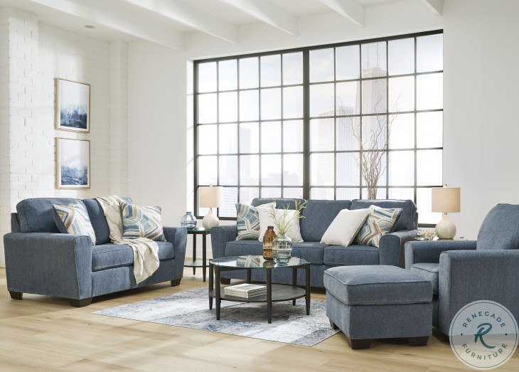 Cashton Blue Queen Sofa Sleeper From Ashley Furniture | Coleman Furniture