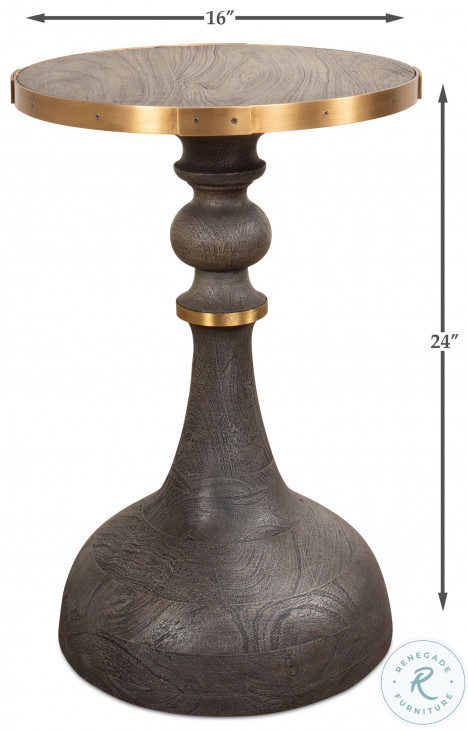 Upturned Gray Goblet Side Table from Sarreid | Coleman Furniture