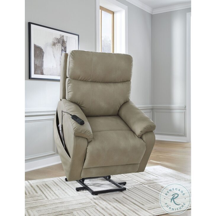 Next-Gen Durapella Sand Power Lift Recliner From Ashley Furniture ...