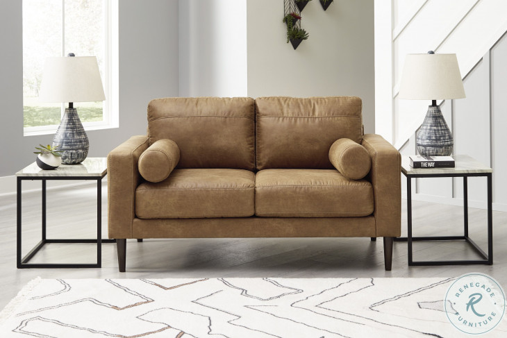 Telora Caramel Loveseat From Ashley Furniture | Coleman Furniture