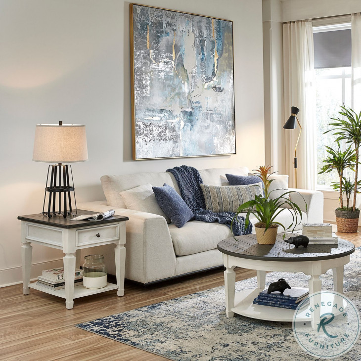 Allyson Park Wirebrushed White Drawer End Table from Liberty | Coleman ...