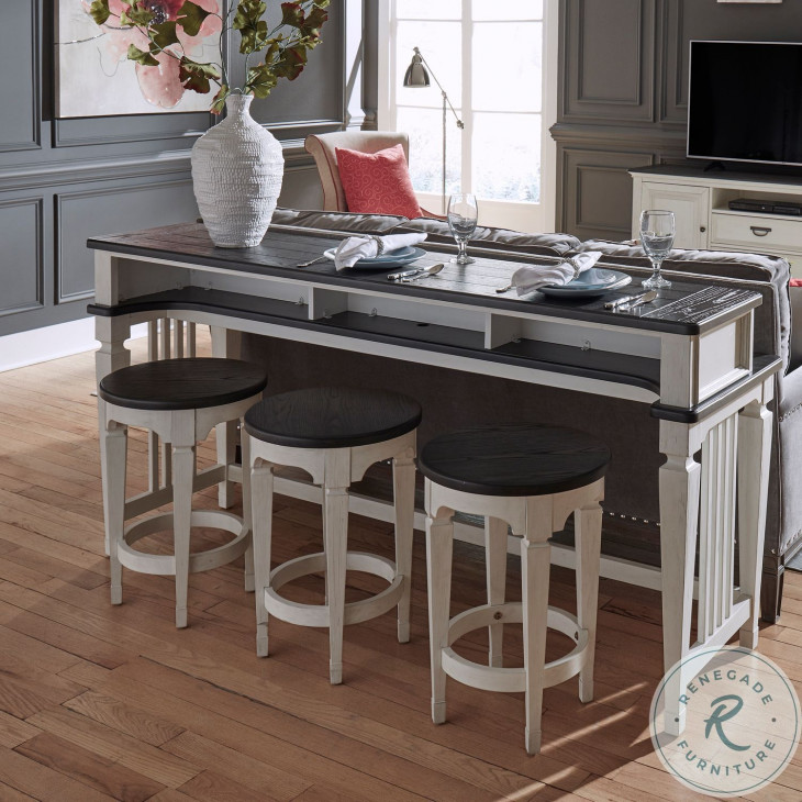 Allyson Park Wirebrushed White Console Bar Set from Liberty | Coleman ...