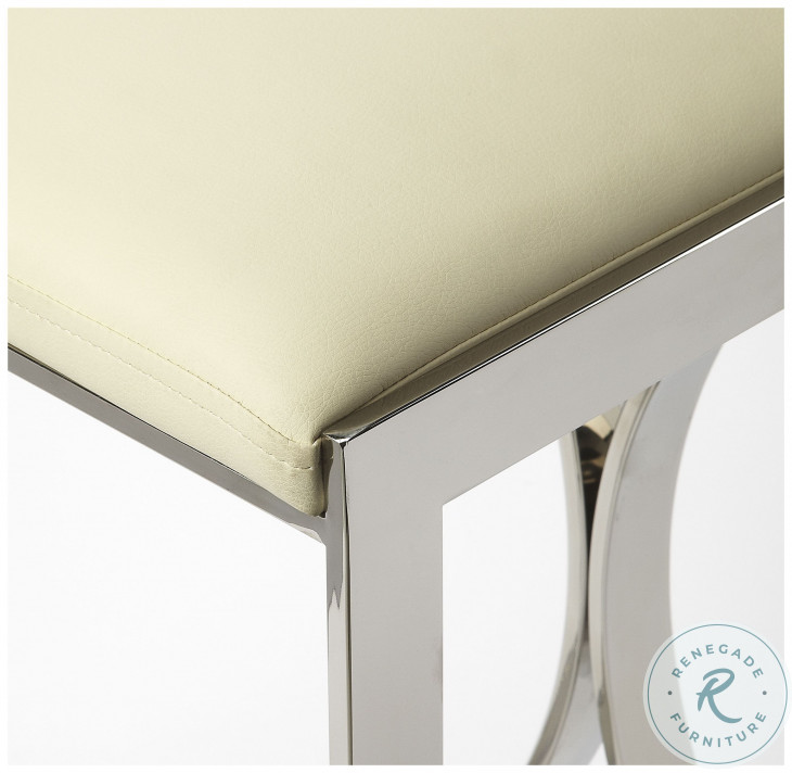 Natalya Silver Leather Counter Stool from Butler | Coleman Furniture