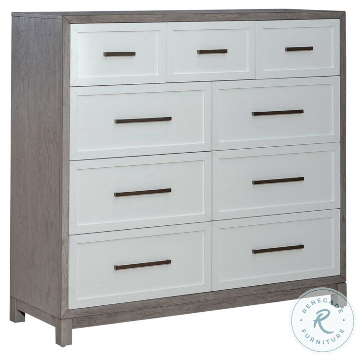 Palmetto Heights Shell White And Driftwood 9 Drawer Chesser From ...
