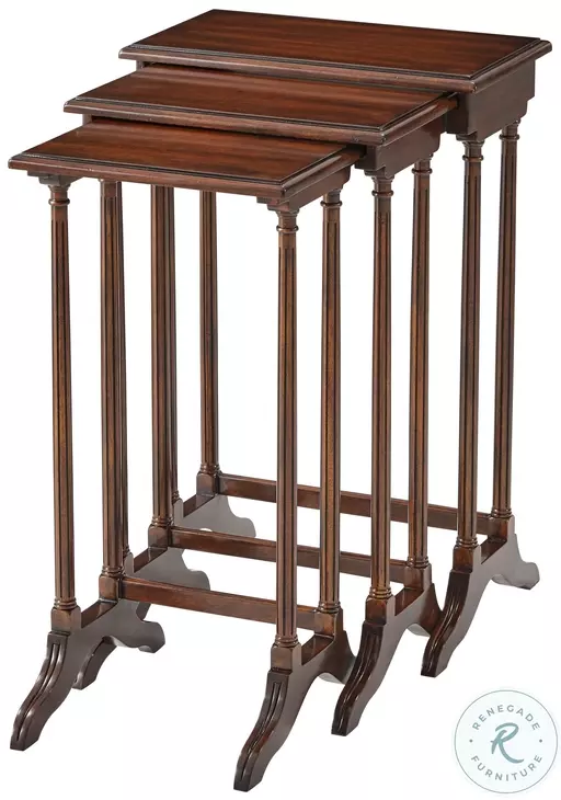 Marriage of Convenience Walnut 17" Rectangular Nesting Tables From Theodore Alexander | Coleman ...