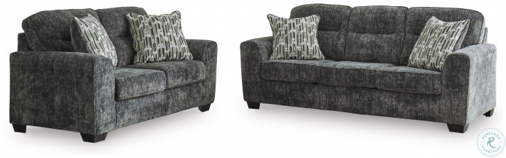 Lonoke Gunmetal Loveseat From Ashley Furniture | Coleman Furniture