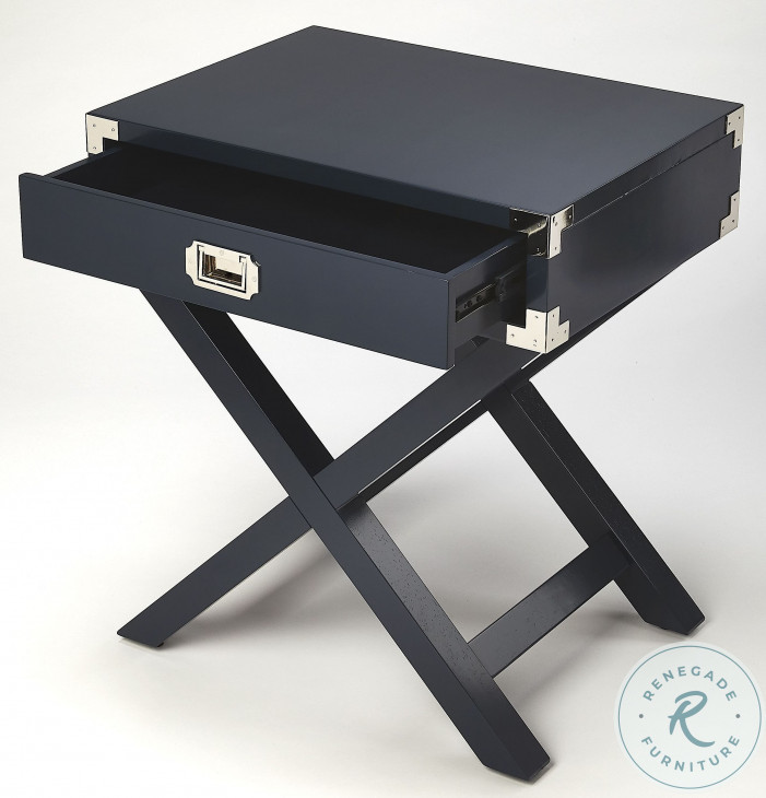 Anew Blue Campaign Side Table from Butler | Coleman Furniture