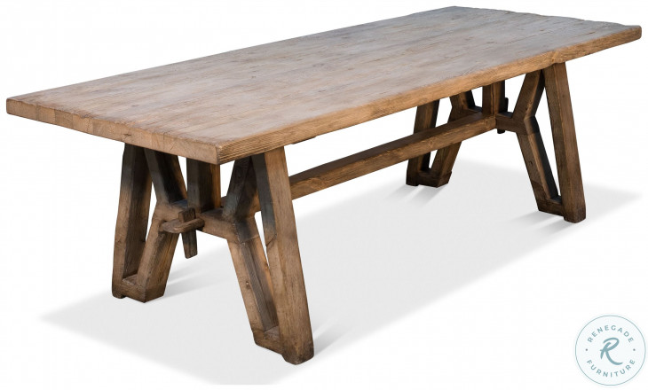 Miners Tan Camp Dining Table from Sarreid | Coleman Furniture
