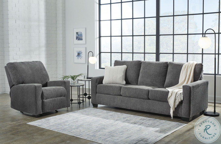 Rannis Pewter Queen Sofa Sleeper From Ashley Furniture | Coleman Furniture