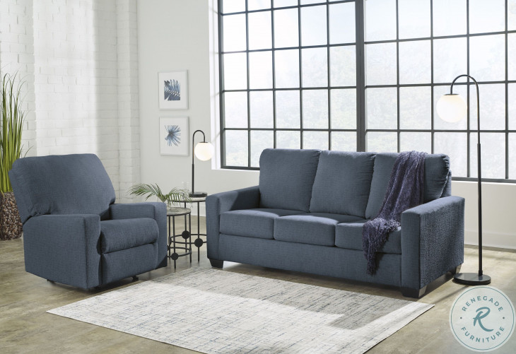 Rannis Navy Rocker Recliner From Ashley Furniture | Coleman Furniture