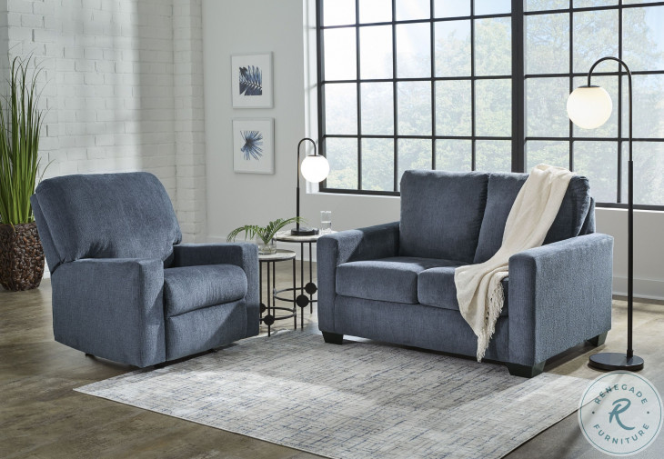 Rannis Navy Rocker Recliner From Ashley Furniture | Coleman Furniture