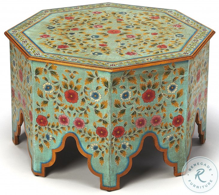 Priya Green Hand Painted Coffee Table from Butler | Coleman Furniture