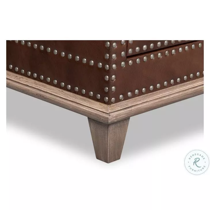 Grandon Barn Gray And Brown Equestrian Cocktail Table From Sarreid ...