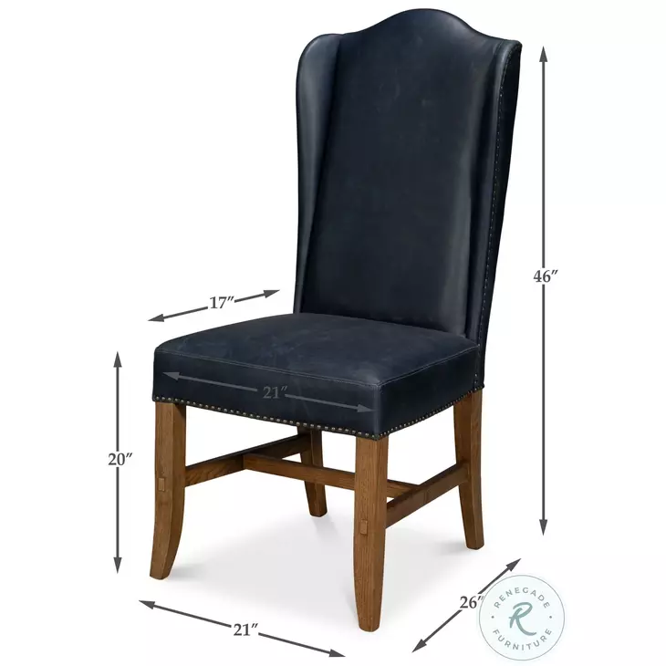 Mercado Blue High Back Dining Chair from Sarried | Coleman Furniture