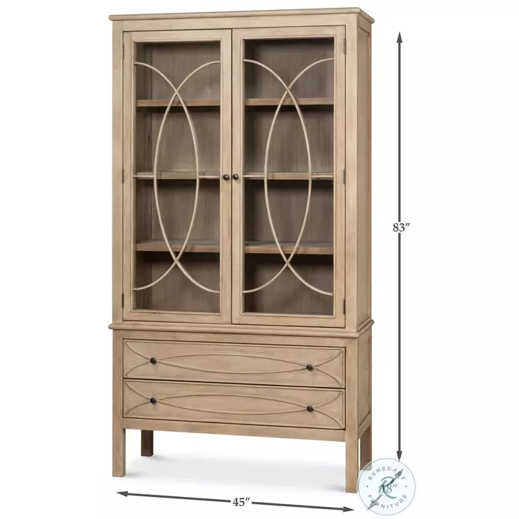 Cecile Beige Bookcase From Sarreid | Coleman Furniture