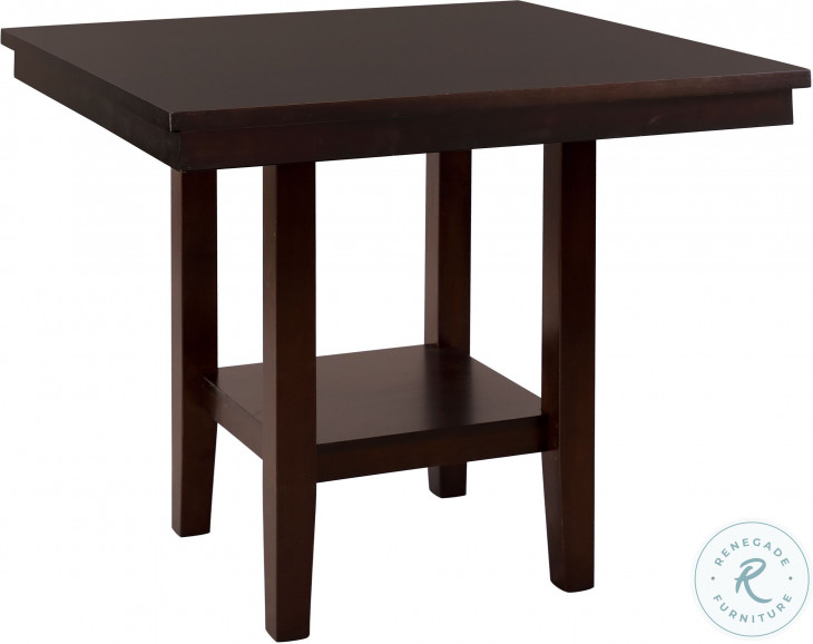 Diego Brown Square Counter Height Dining Table | HomeGalleryStores.com ...