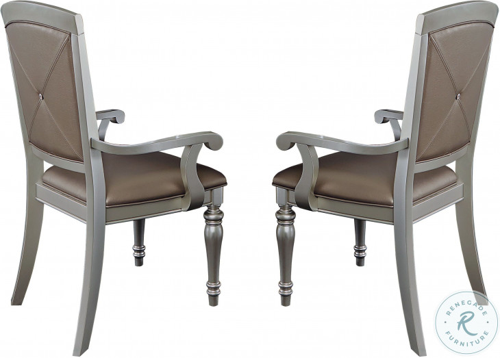 Orsina Silver Arm Chair Set of 2 from Homelegance | Coleman Furniture