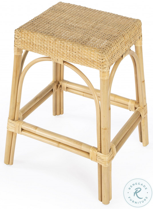 Robias Natural Rattan Counter Height Stool From Butler | Coleman Furniture