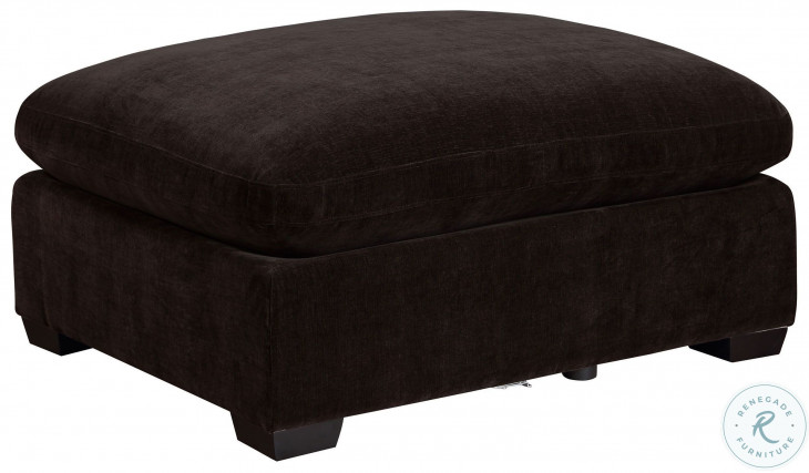 Lakeview Dark Chocolate Upholstered Ottoman From Coaster Furniture ...