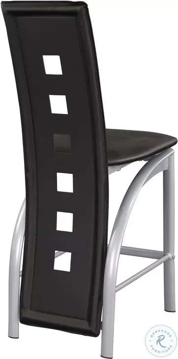 Sona black and silver counter height dining table store