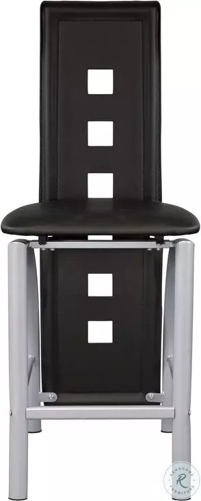 Sona black and silver counter height dining table store