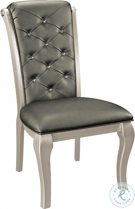 Crawford Silver Side Chair Set of 2 from Homelegance | Coleman Furniture