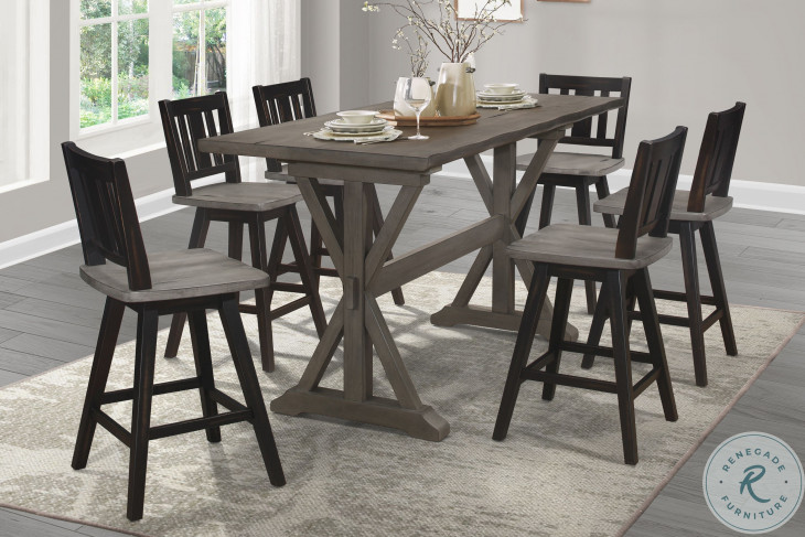 Amsonia Gray Counter Height Dining Table from Homelegance | Coleman ...