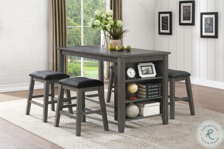Timbre Gray Counter Height Dining Table from Homelegance | Coleman ...